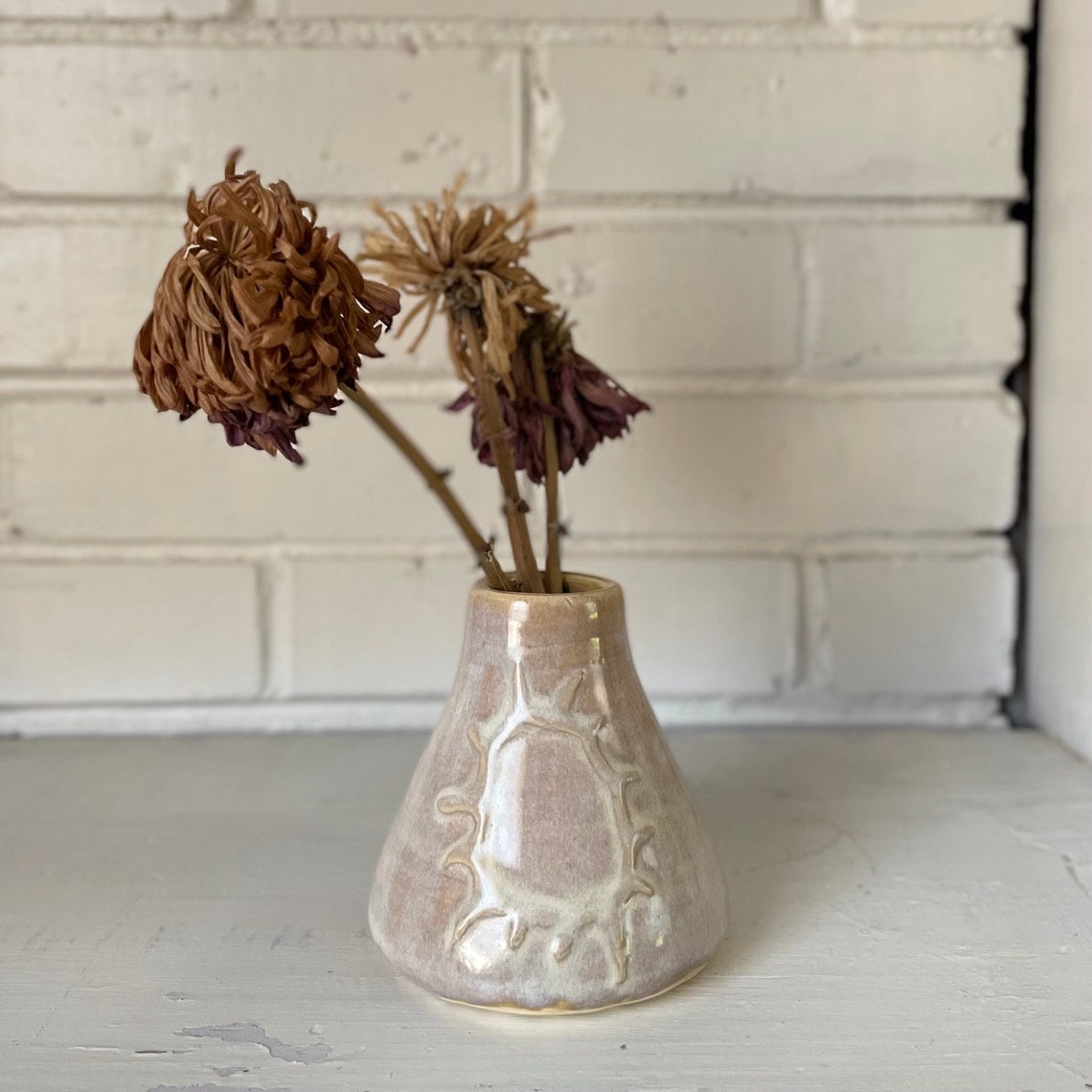 Small Handmade Ceramic Vase With Star and Spike Details - Etsy