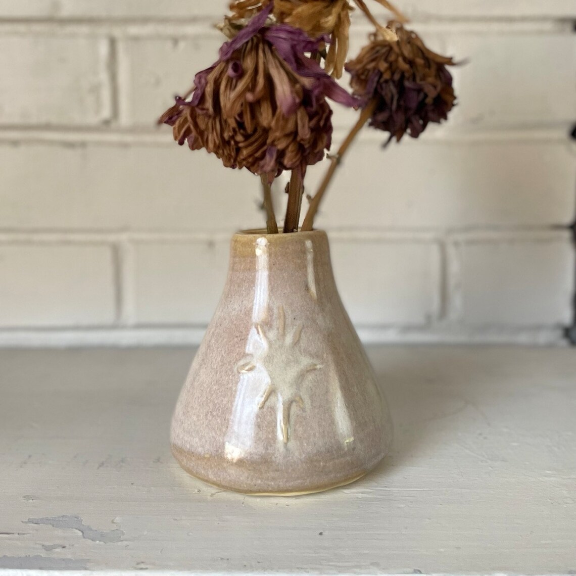 Small Handmade Ceramic Vase With Star and Spike Details - Etsy