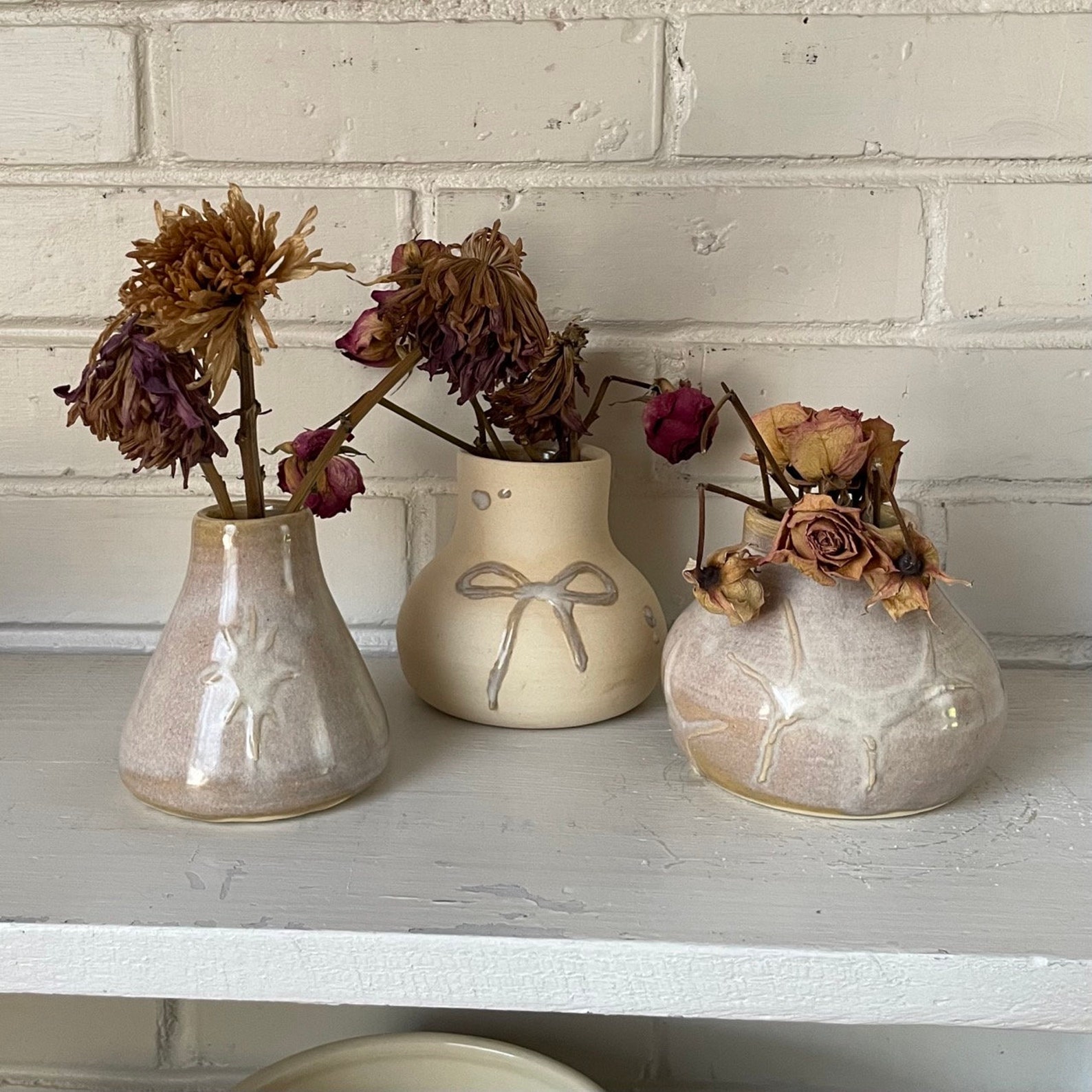 Small Handmade Ceramic Vase With Star and Spike Details - Etsy