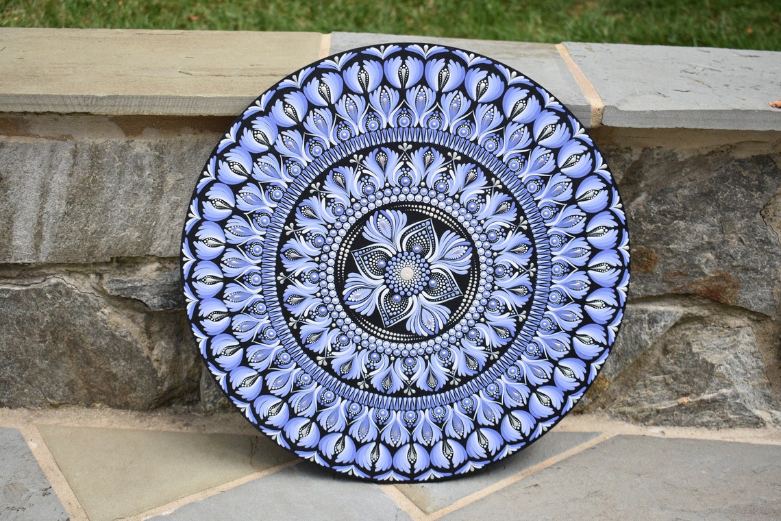 18 Hand Painted Lilac Mandala - Etsy