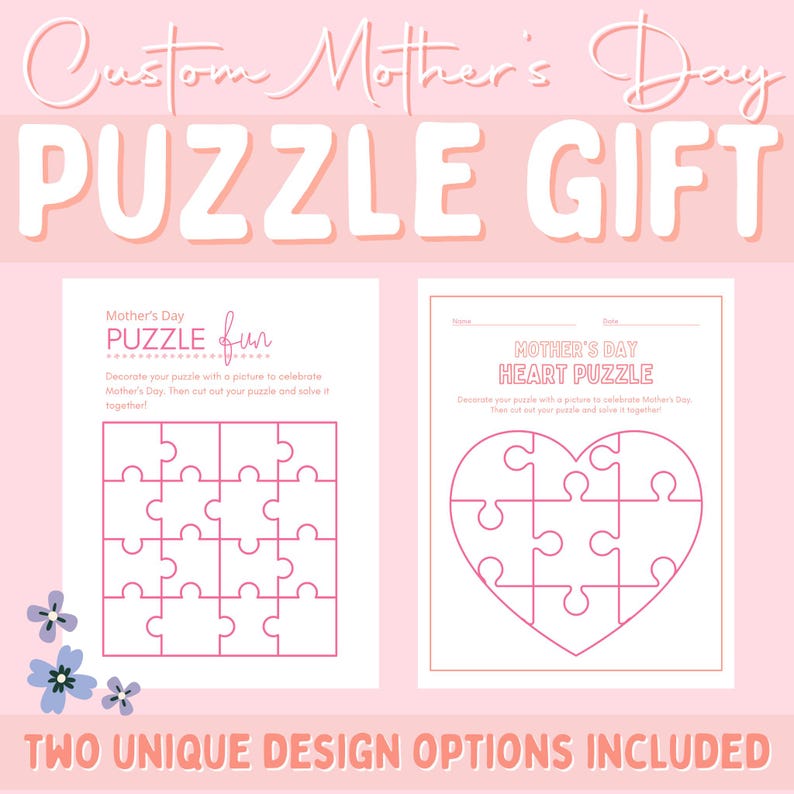 Custom Mother's Day Puzzle Template Interactive Card Personalized ...