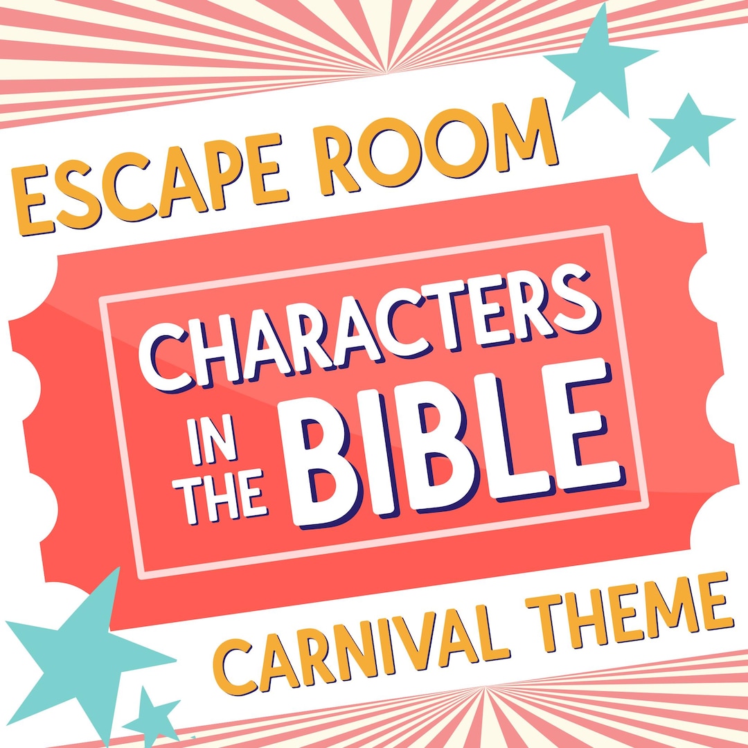Christian Escape Room Bible Characters Trivia Game Printable Church ...