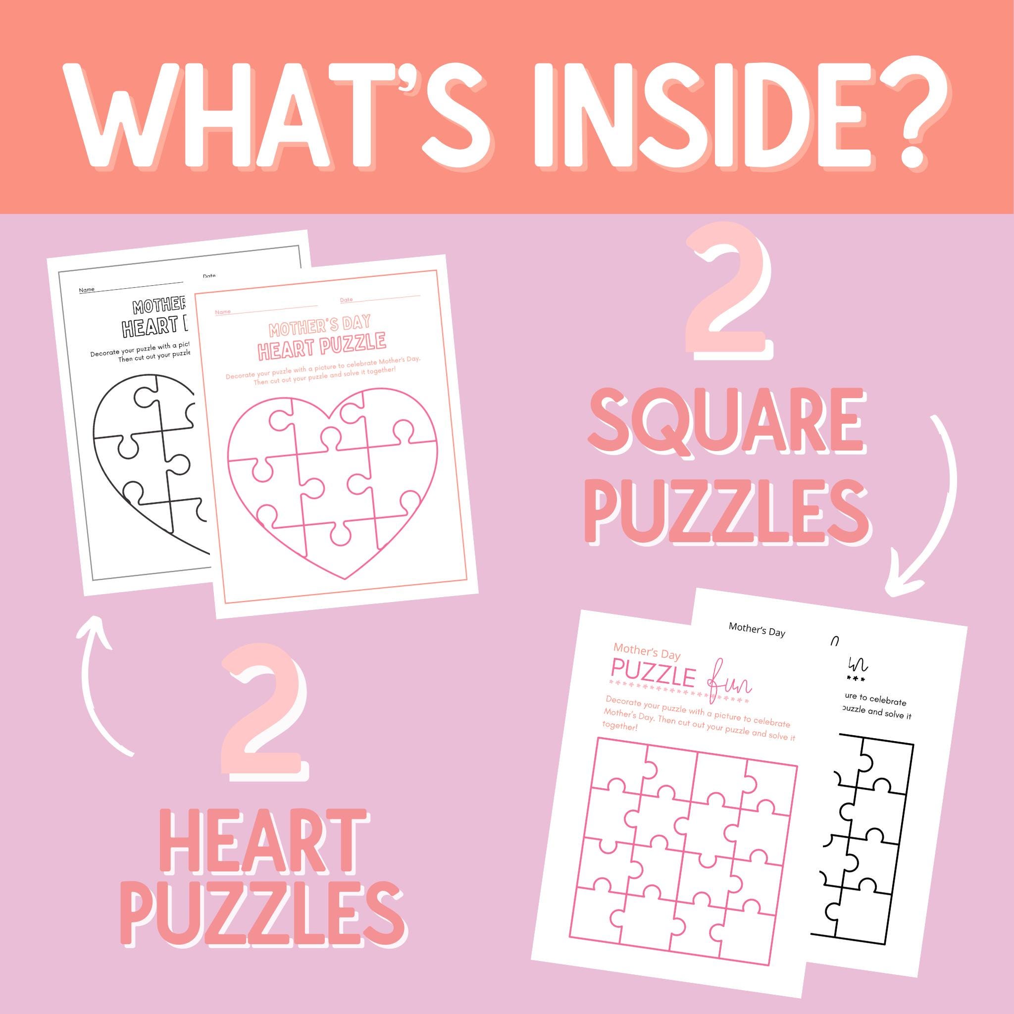 Custom Mother's Day Puzzle Template Interactive Card Personalized ...