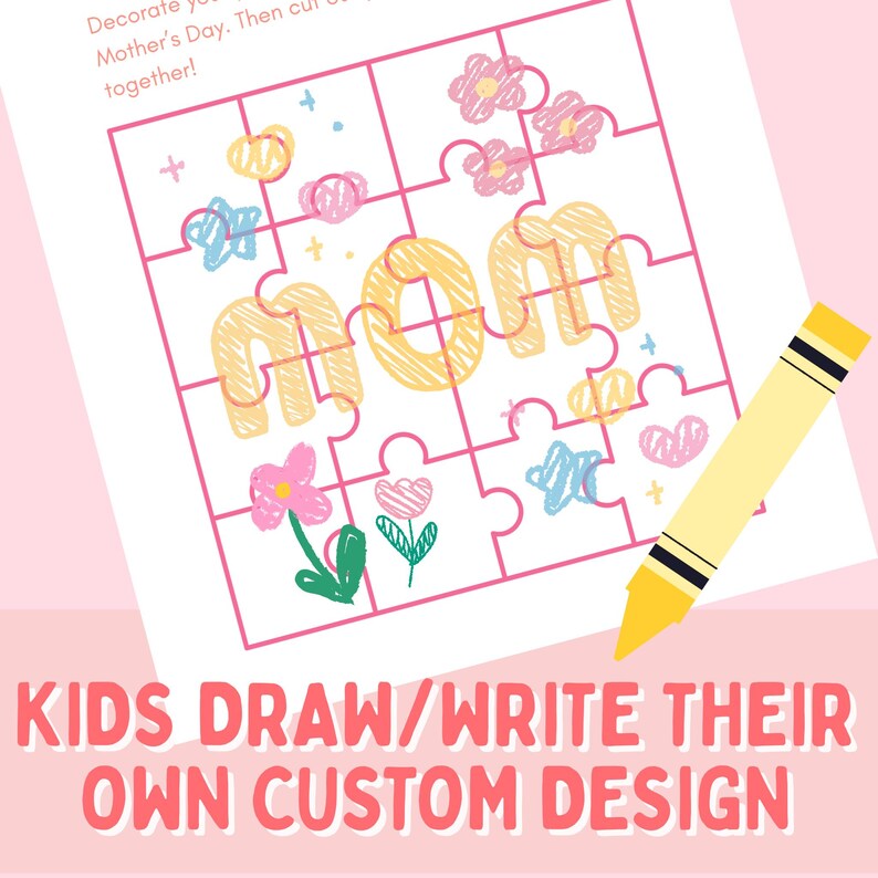 Custom Mother's Day Puzzle Template Interactive Card Personalized ...