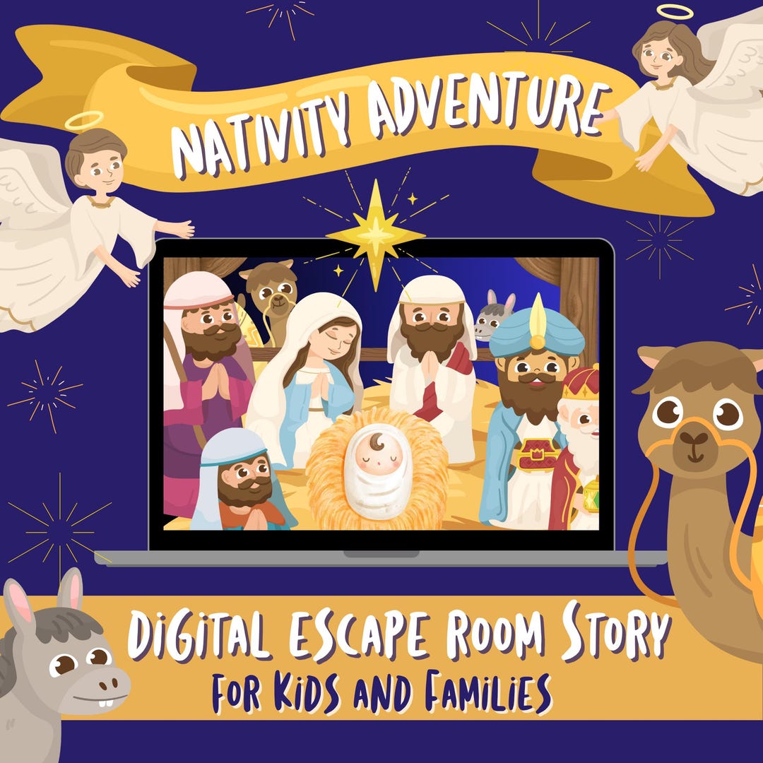 Christmas Bible Escape Room Kids Advent Interactive Activity Church ...