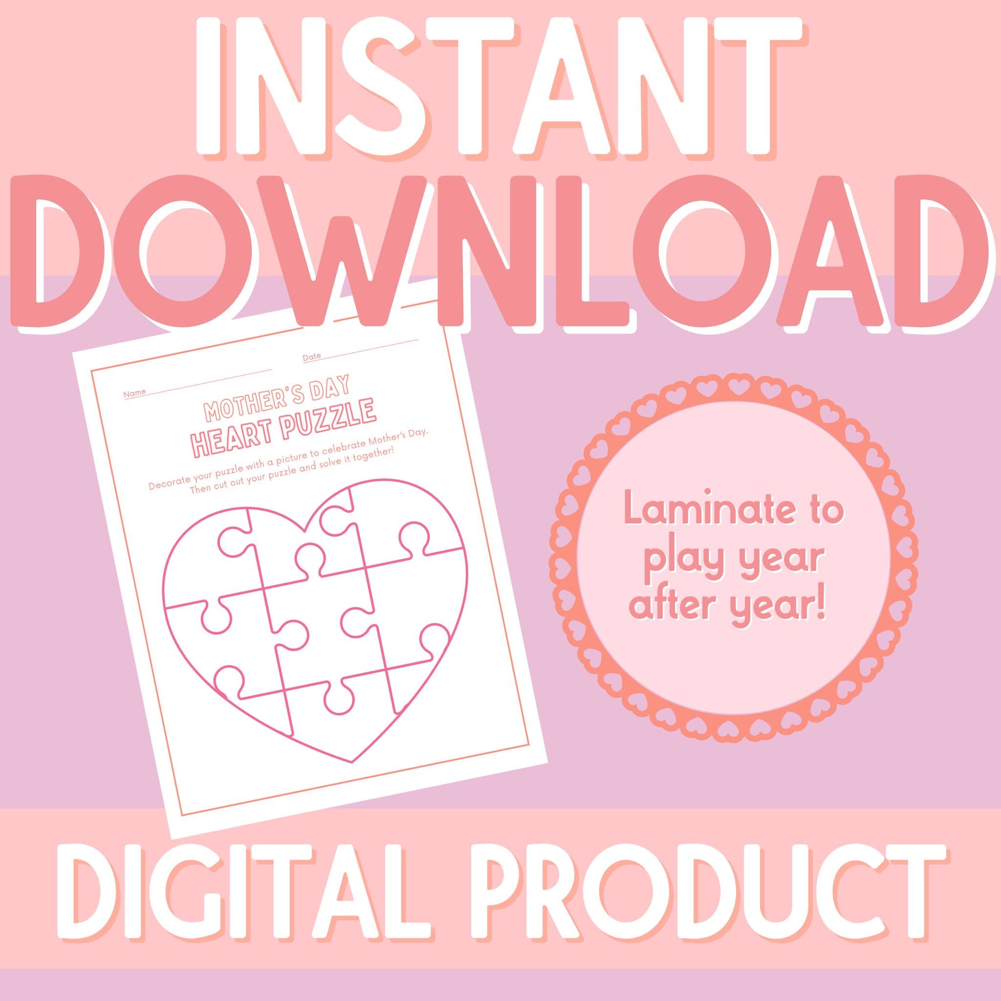 Custom Mother's Day Puzzle Template Interactive Card Personalized ...