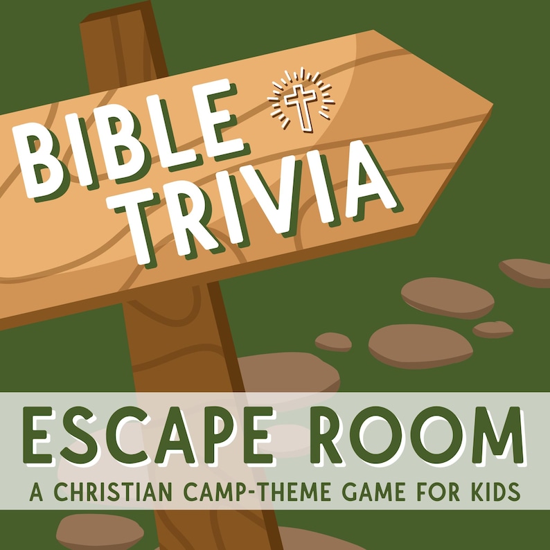 Christian Escape Room Bible Trivia Game Printable Church Scripture ...