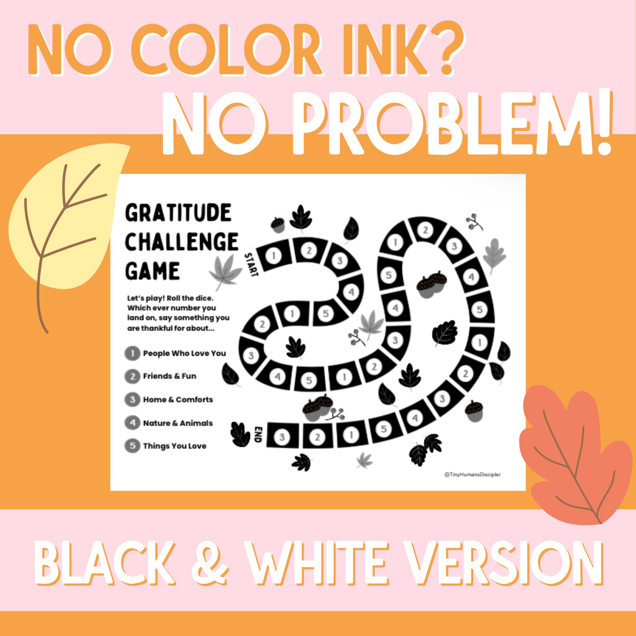 Gratitude Challenge Fall Dice Game Printable I'm Thankful for ...