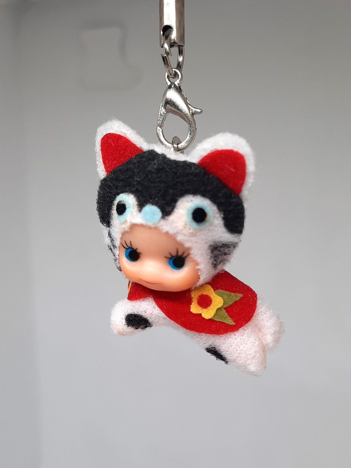 Kewpie Doll Cat Costume Keychain Mascot Decorative Ornament - Etsy