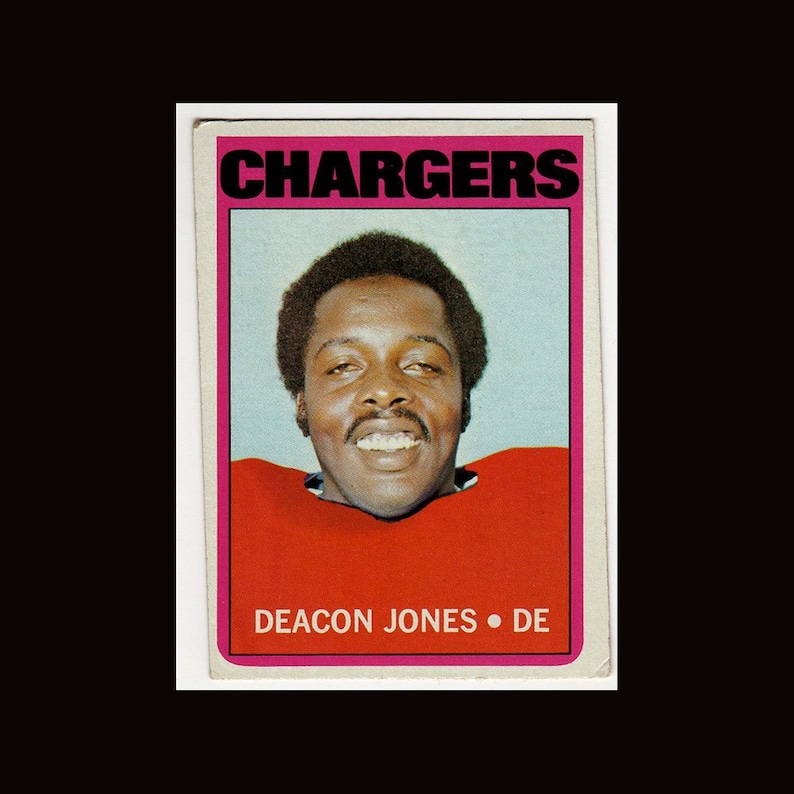 5 1972 Topps Football Cards Deacon Jones John Adl Mike Garrett Gary ...