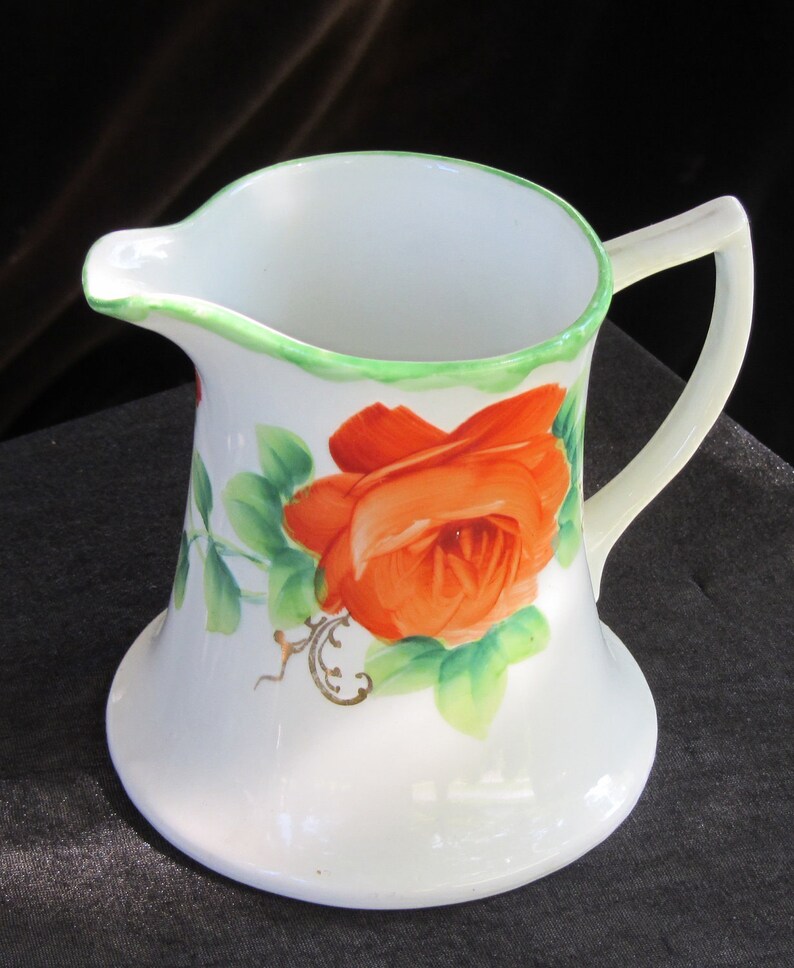 Hand Painted Porcelain Pitcher Vintage Antique - Etsy
