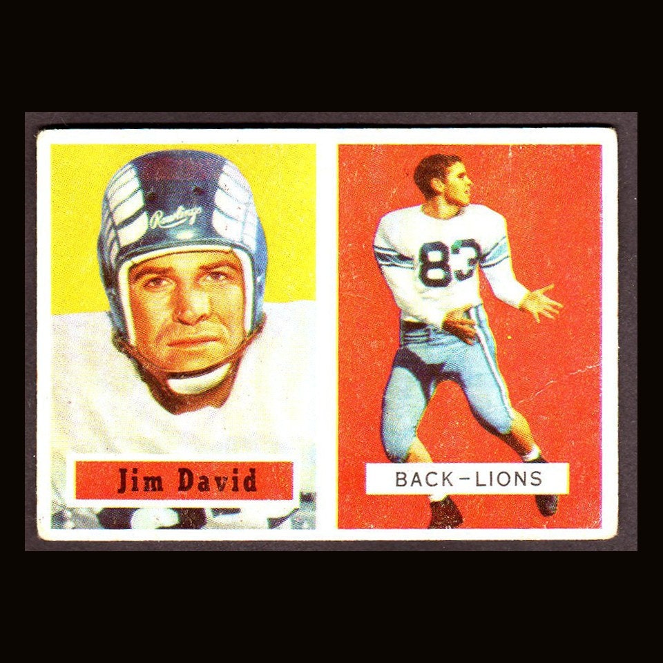1957 Topps Football 3 Vintage Cards Jim Doran Jim David Dave Middleton ...