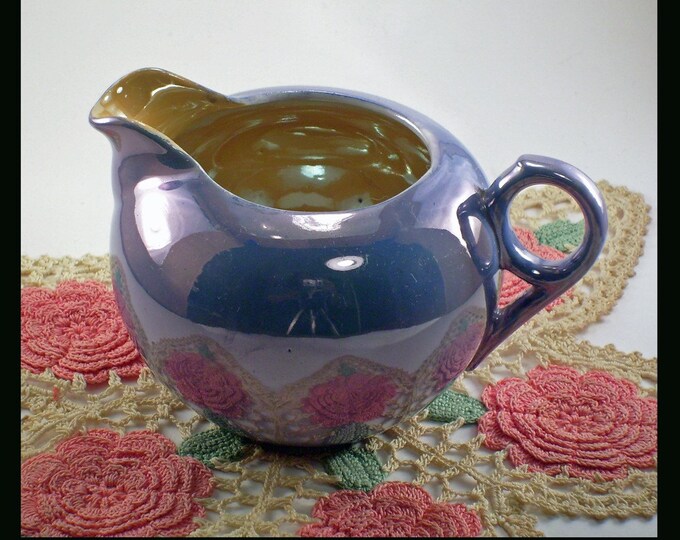 Lusterware Gold and Blue Creamer Japan Vintage Antique - Etsy