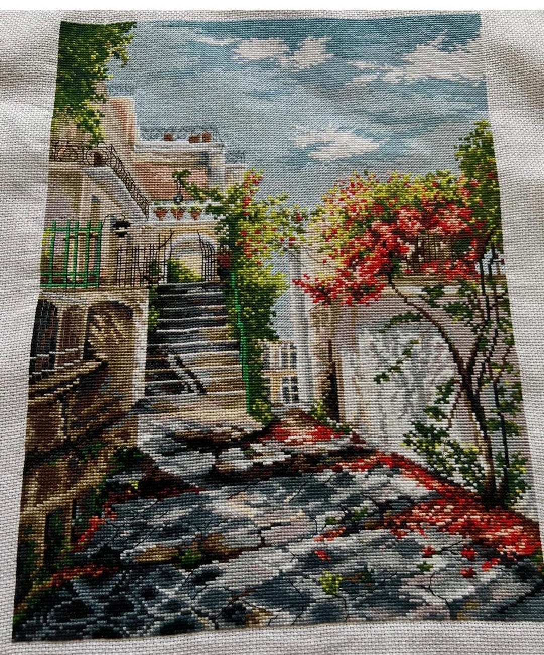 Finished Completed Cross Stitch Finished Embroidered Painting ...