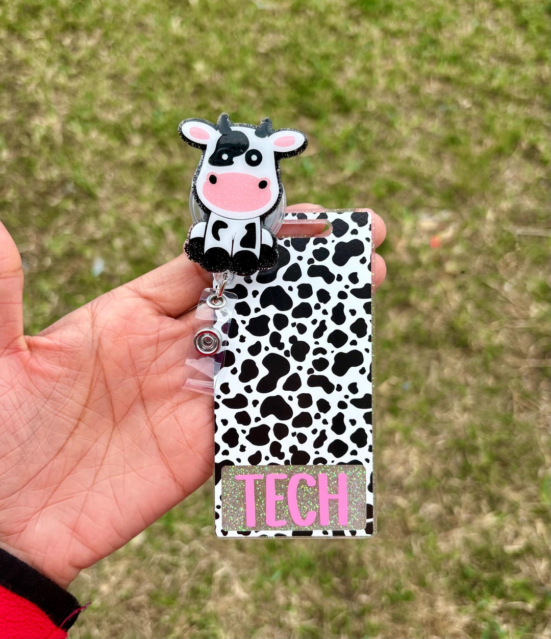 Cow Badge Buddy || Cow Badge Reel - Etsy