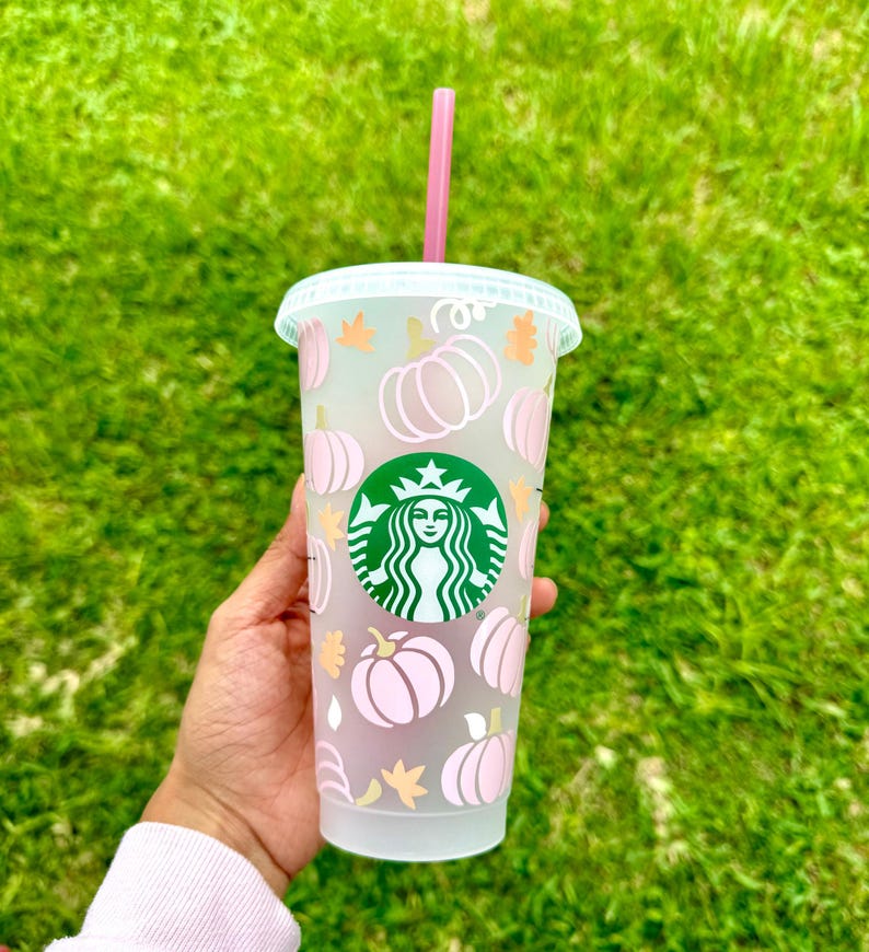 Pumpkin Starbucks Cup || Pink Pumpkin Starbucks Cup || Fall Pumpkin Cup ...
