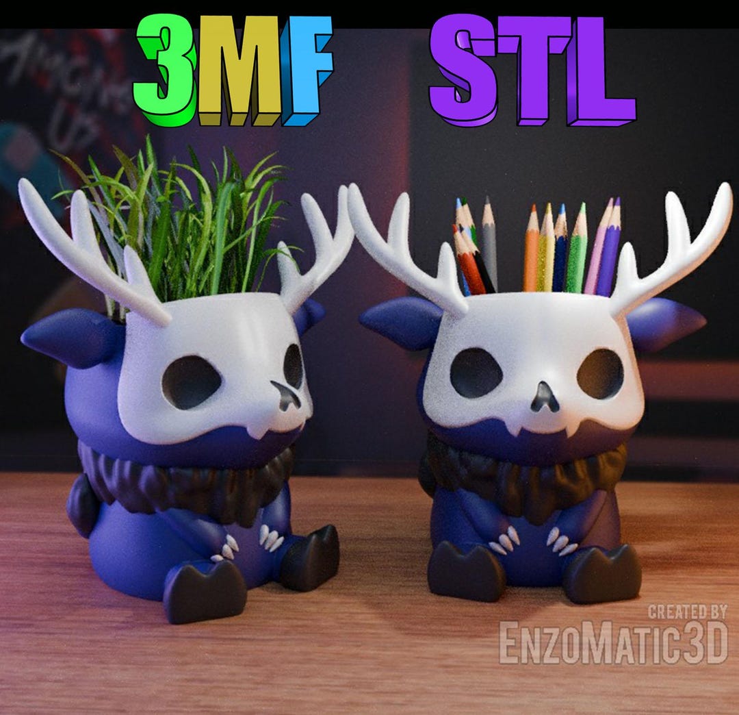 Cute Wendigo, Skull Head Monster Decoration for Halloween - Planter ...