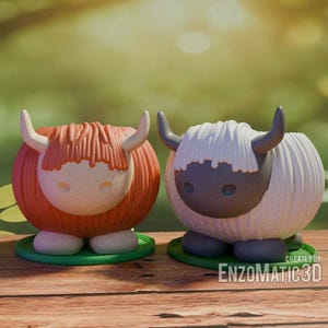 Cute Baby Highland Cow - Flower Pot Planter, Pencil Holder - 3mf Pre ...