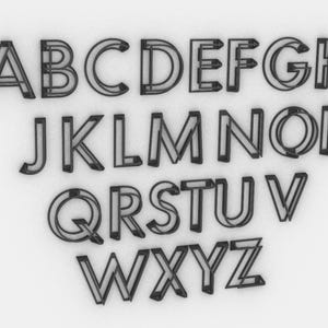 Letters Alphabet 3D STL - STL File for 3D Printer, 3D Printing - Etsy
