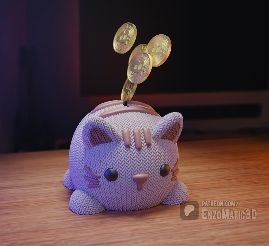 Cat, Kitten Piggy Bank, Money Box - 3mf, STL File for 3d Printer, 3d ...