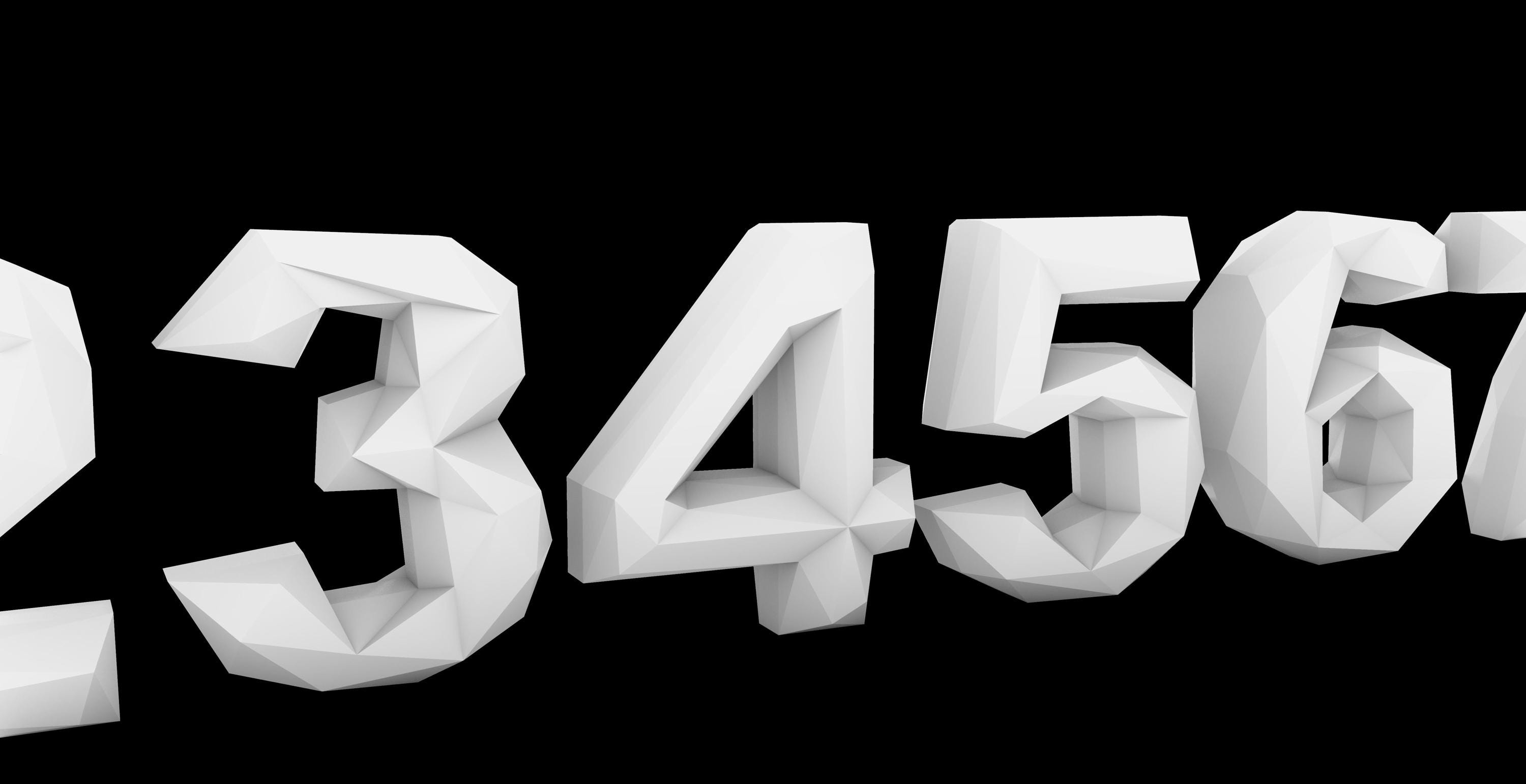 Alphabet Numbers Fonts Abstract Diamond Style STL File for 3D Printer ...