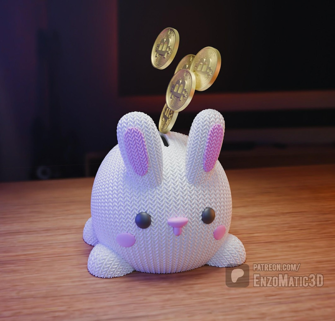 Rabbit Piggy Bank, Money Box - 3mf, Multiparts STL File for 3d Printer ...