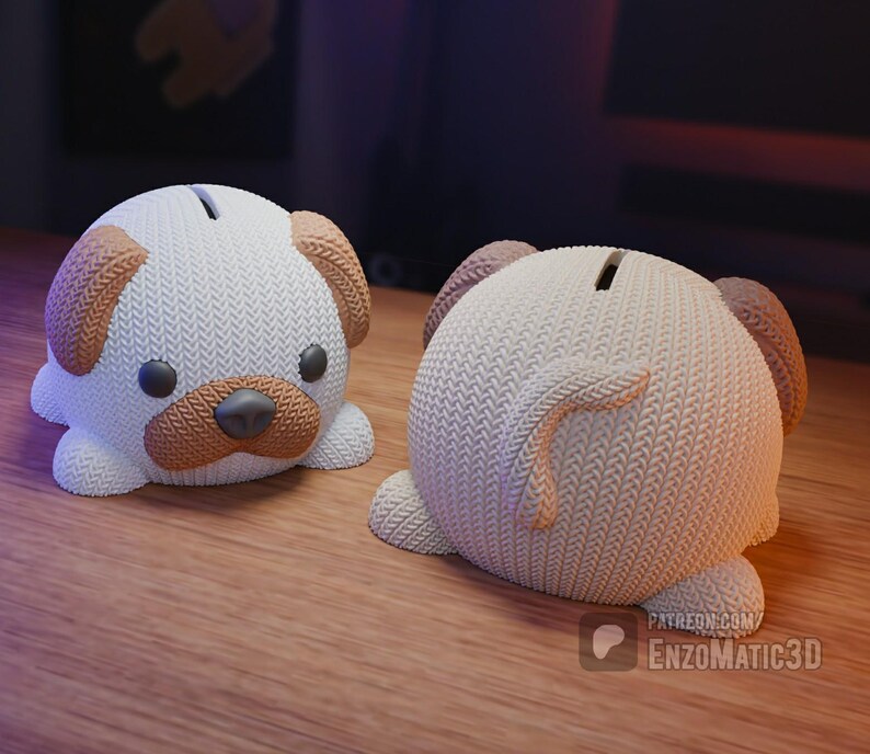 Puppy Dog Piggy Bank, Money Box - 3MF, STL Files for 3d Print ...