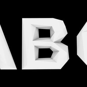 Alphabet Numbers Fonts - Abstract Diamond Style - STL File for 3D ...