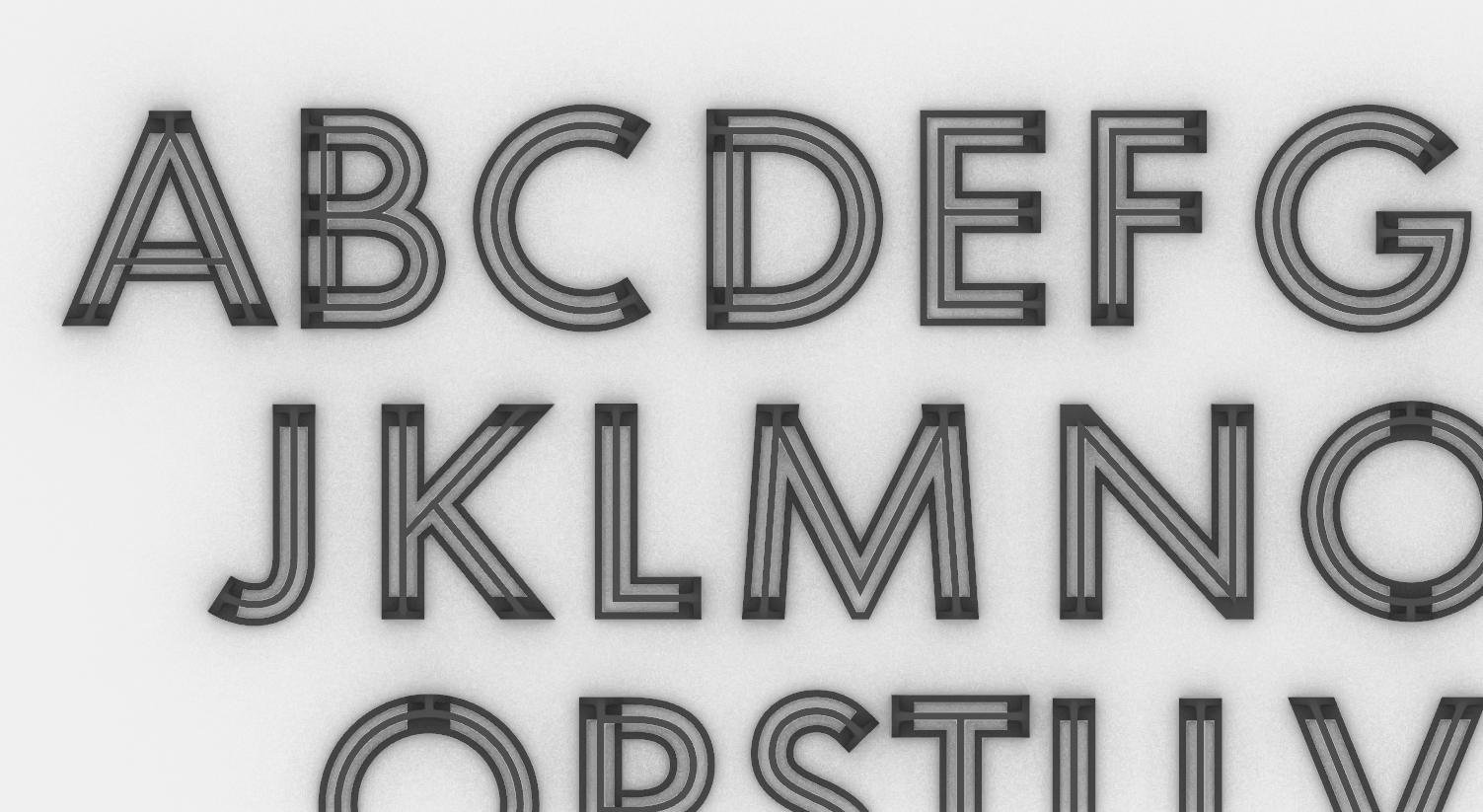 Letters Alphabet 3D STL STL File for 3D Printer, 3D Printing - Etsy