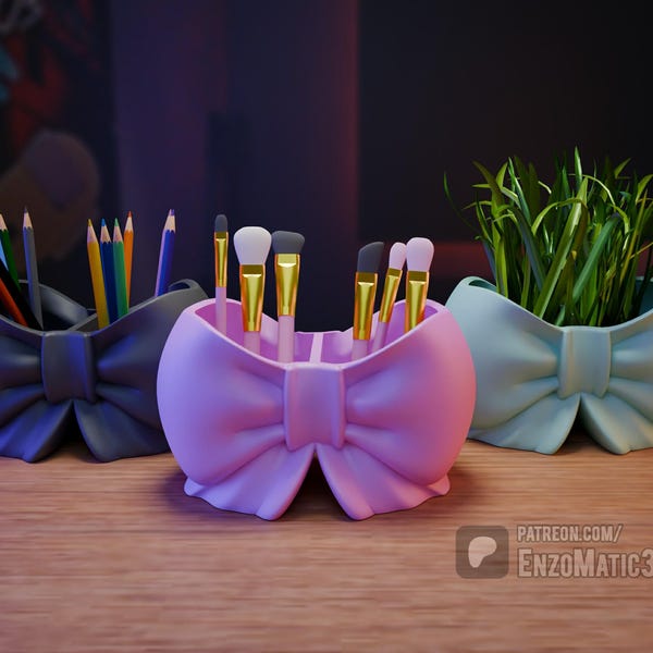 3d Printed Bow Pen Holder - Etsy