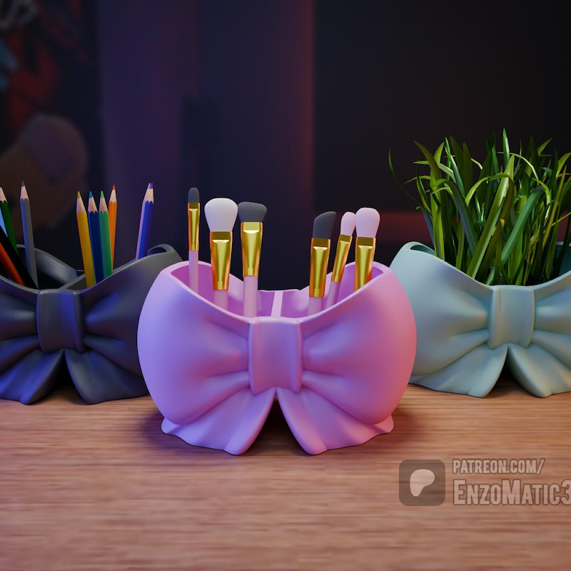 3d Bow Pencil Holder - Etsy