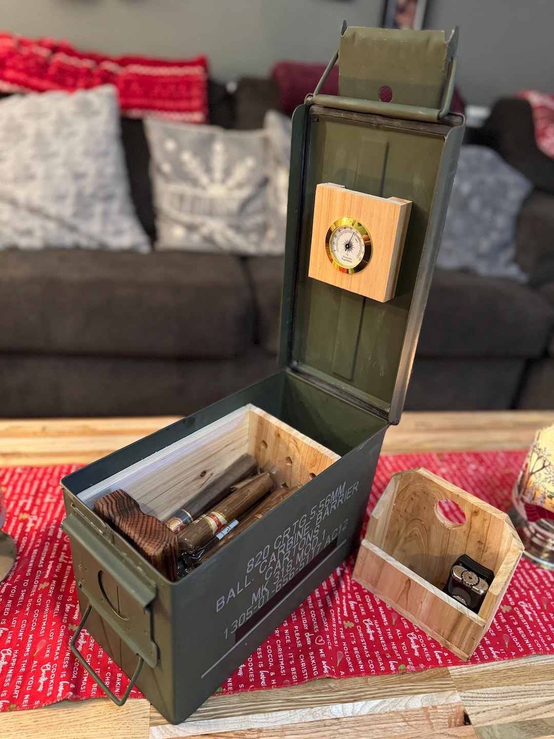 Customizable Ammo Can Humidor Cedar-lined Cigar Box Military Surplus ...