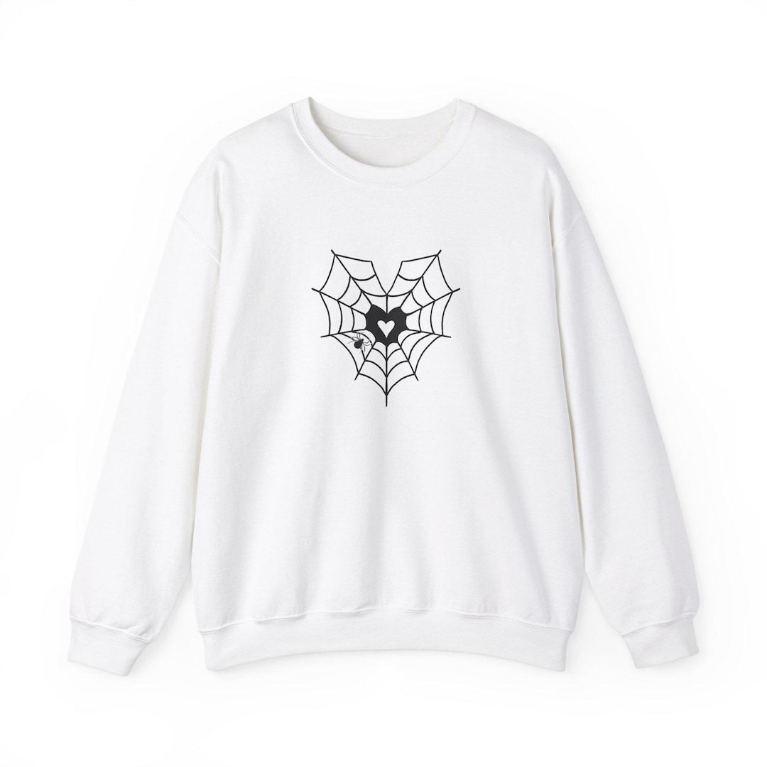 Cute Spider Web, Heart Spider Web, Spider Web, Sweatshirt, Halloween ...