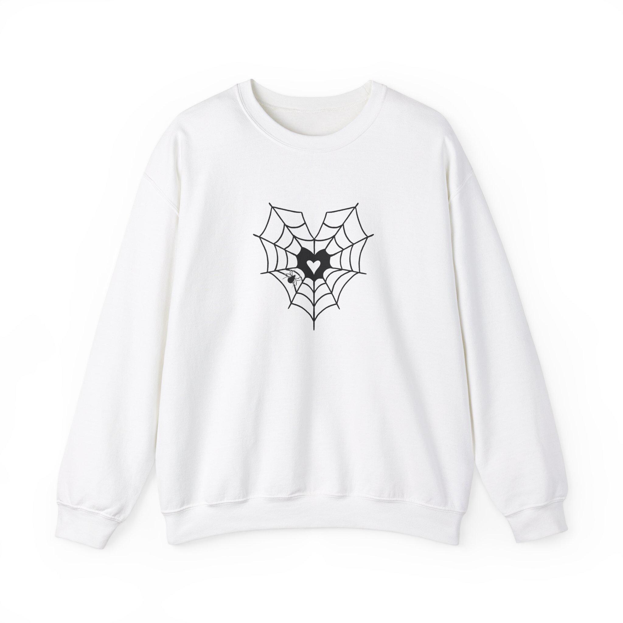 Cute Spider Web, Heart Spider Web, Spider Web, Sweatshirt, Halloween ...