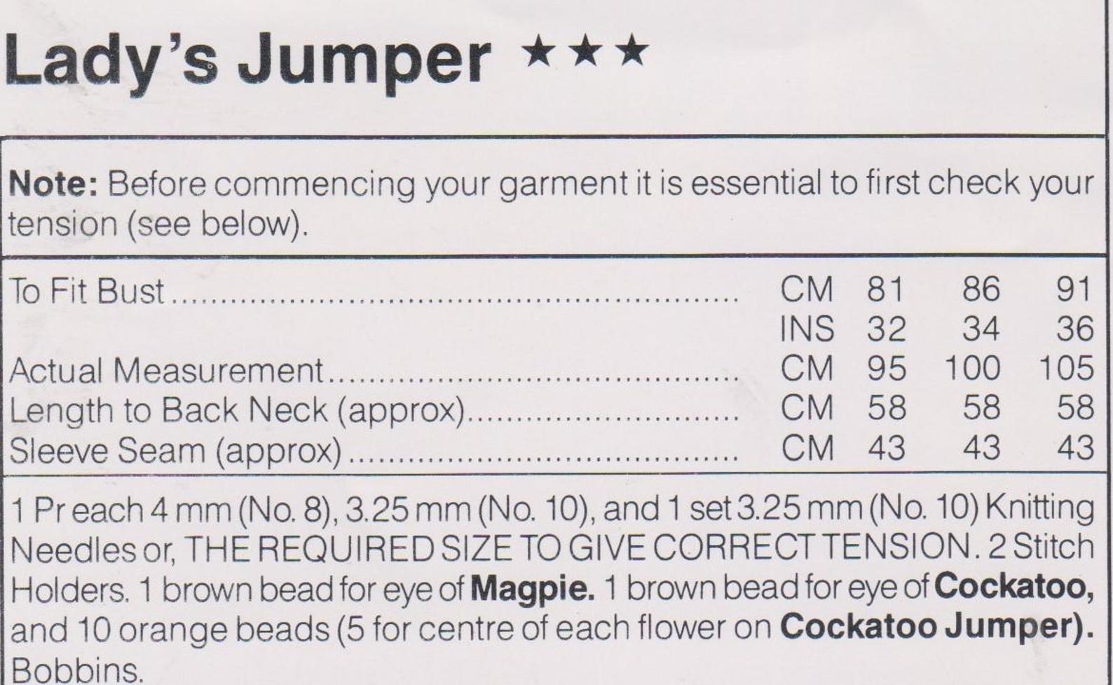 Australian Bird Jumpers Knitting Patterns - Etsy