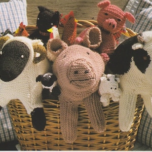 Farmyard Animal Toys Knitting Patterns - Etsy