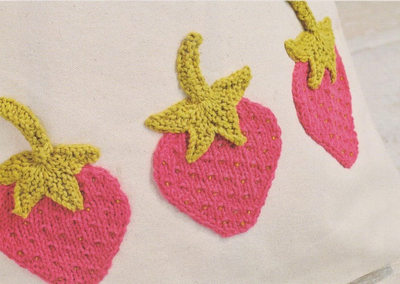 Strawberry Baby Outfits and Strawberry Bag Knitting Patterns - Etsy
