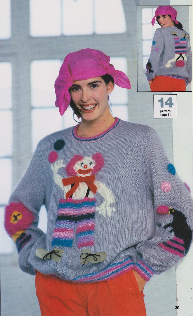 Circus Sweater Woman's Knitting Pattern - Etsy