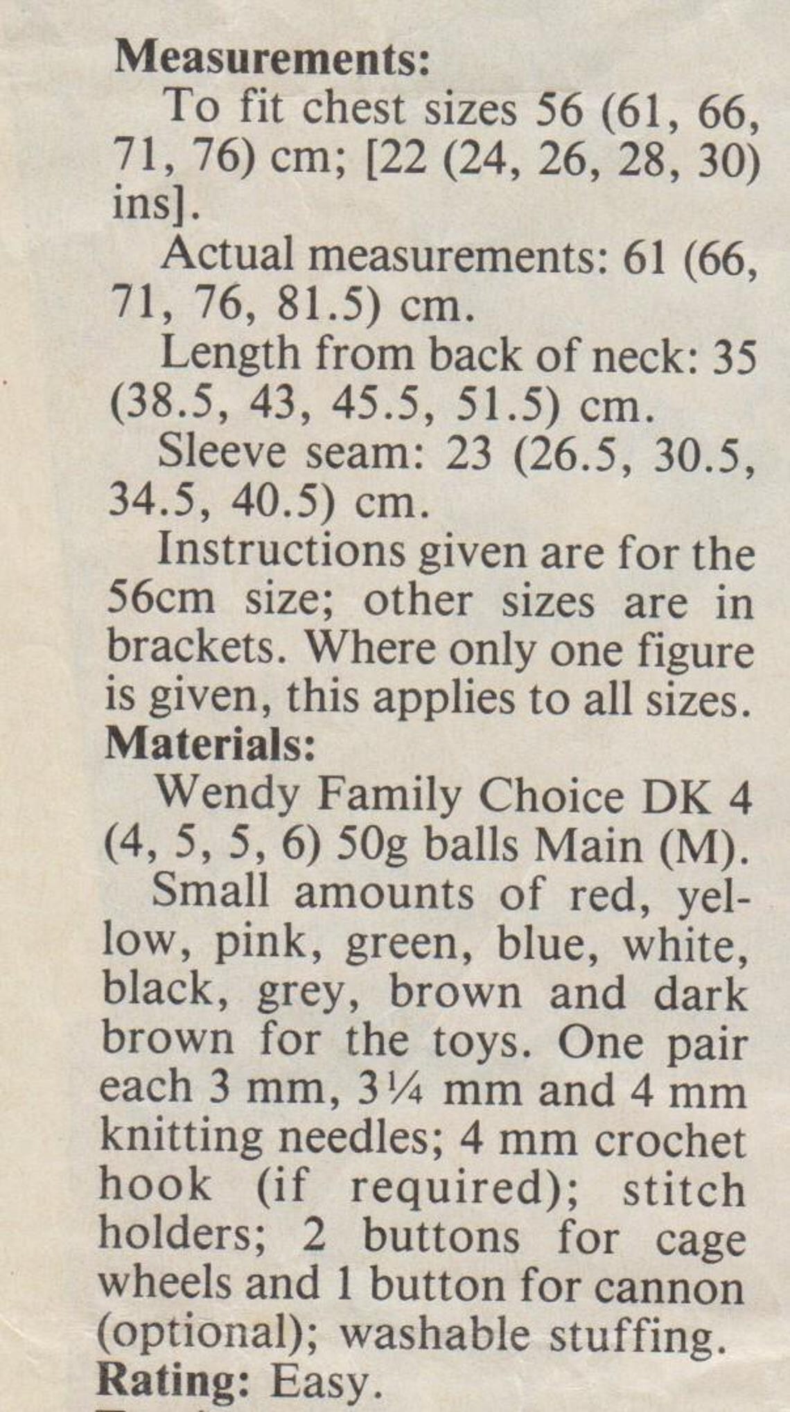 Circus Sweaters Knitting Pattern - Etsy