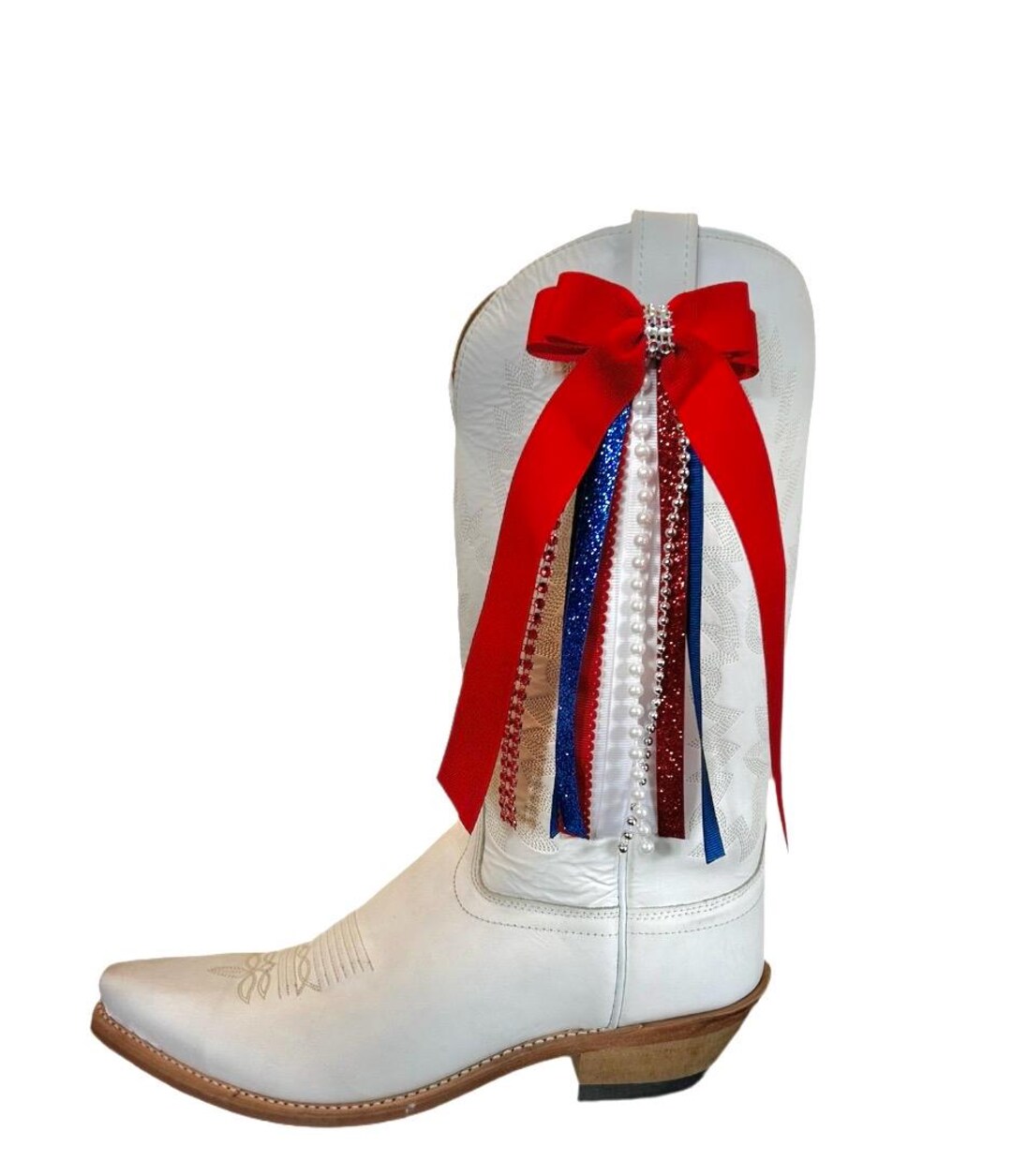 Red White and Blue Boot Bows America 4th of July Pride - Etsy