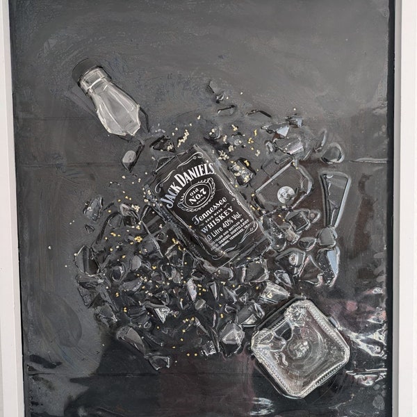 Resin Broken Bottle Art - Etsy