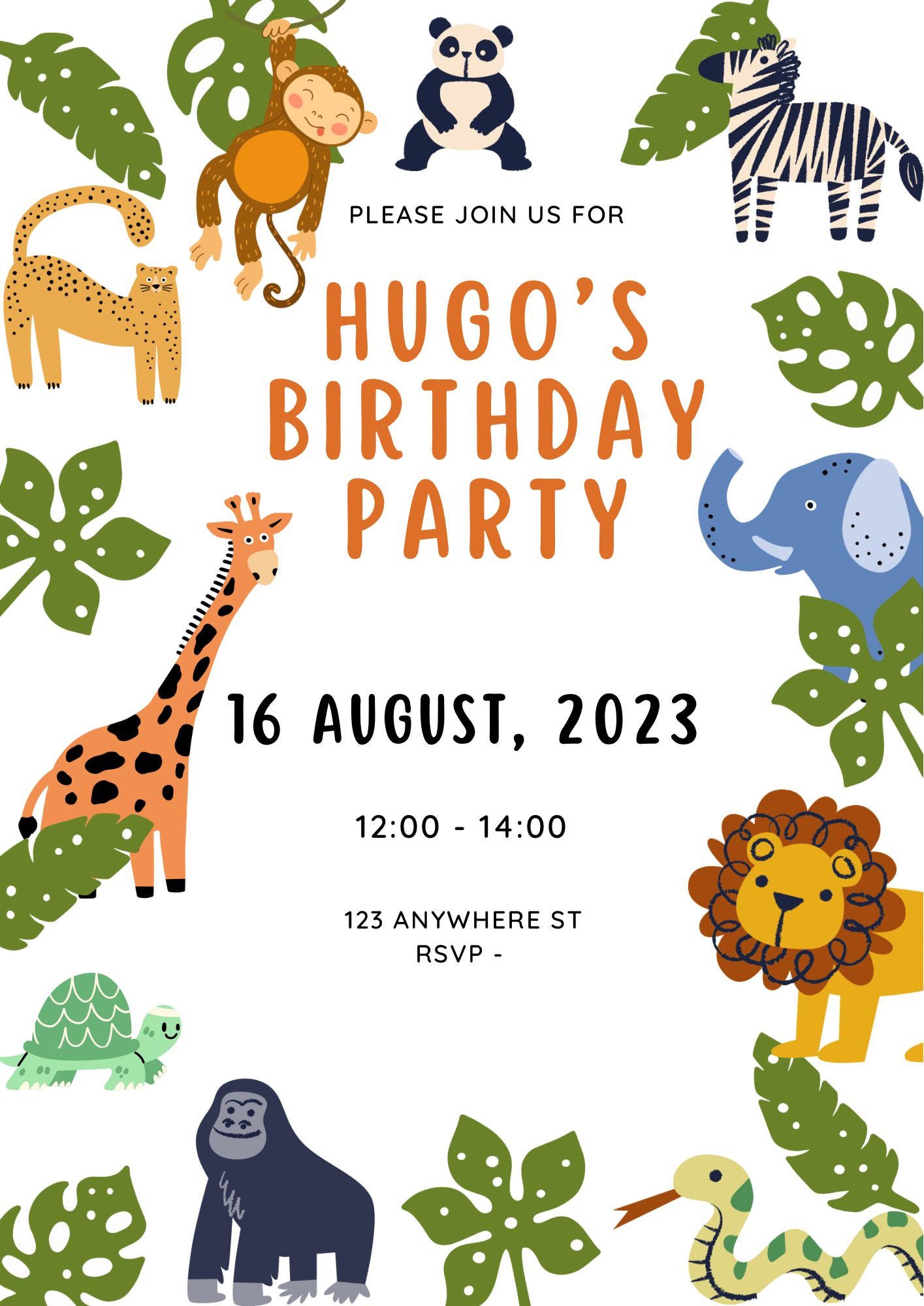 Party Invitations Made to Order. All Words Can Be Personalised ...