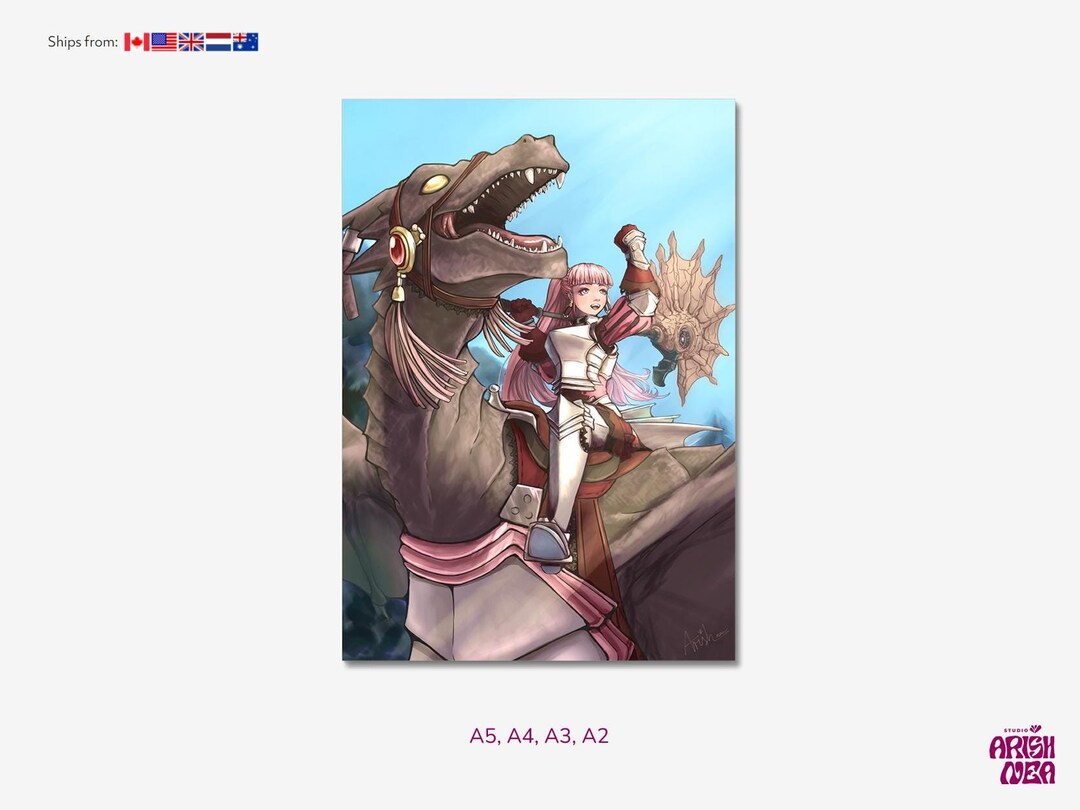 Wyvern Lord Hilda Fire Emblem Three Houses Fine Art Print - Etsy