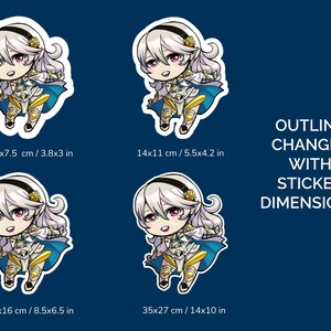 Female Corrin Fire Emblem Hoshido Noble Chibi Vinyl Sticker - Etsy