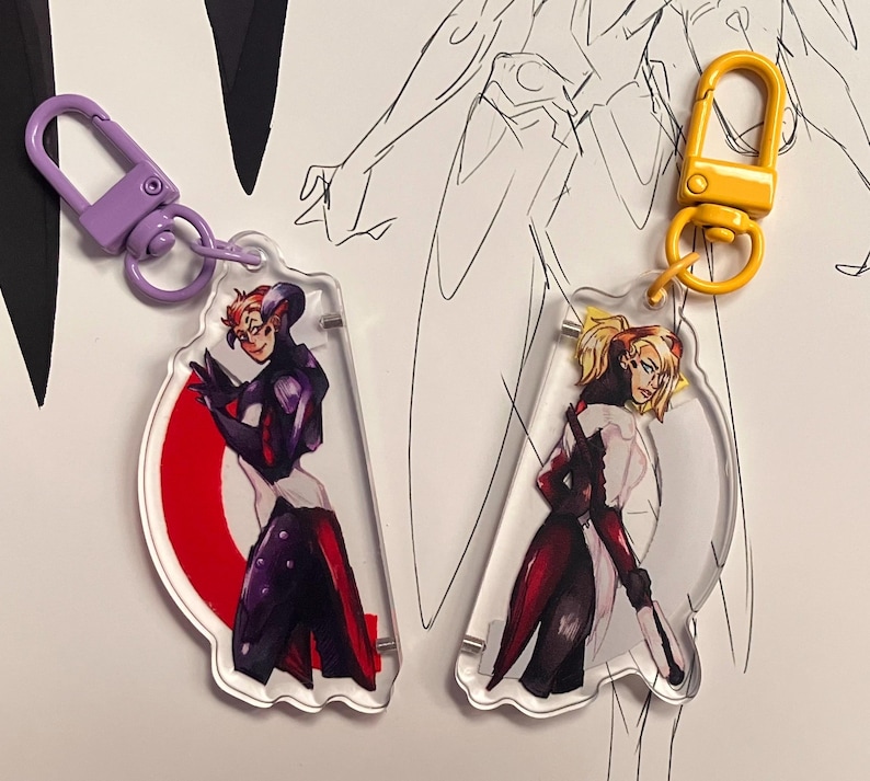 Overwatch Mercy/moira Matching Spray Magnetic Keychain // 2.5 ...
