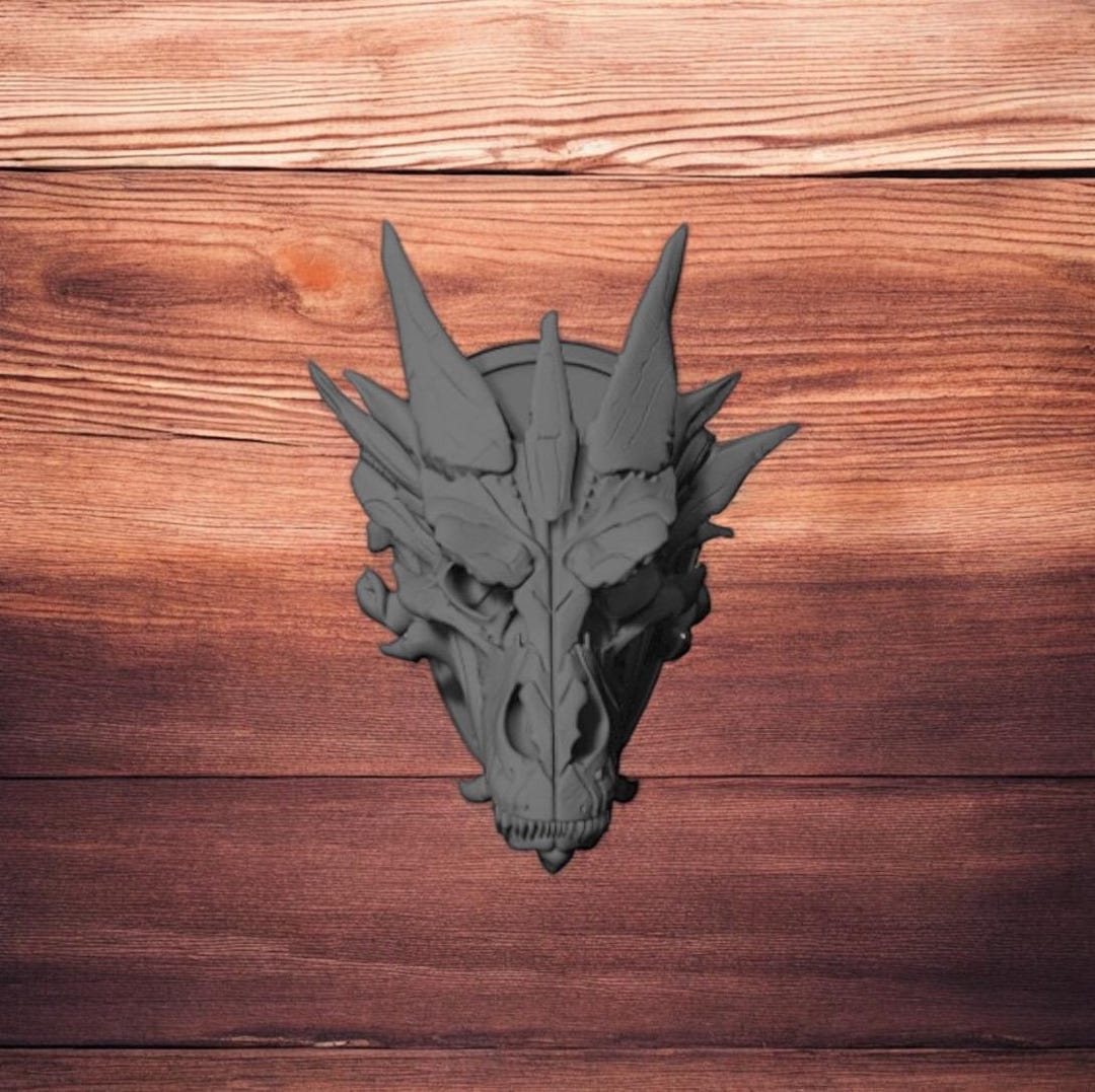 Smaug Skull Wall Mount 3D Printed- LOTR Hobbit Fantasy Decor - Etsy