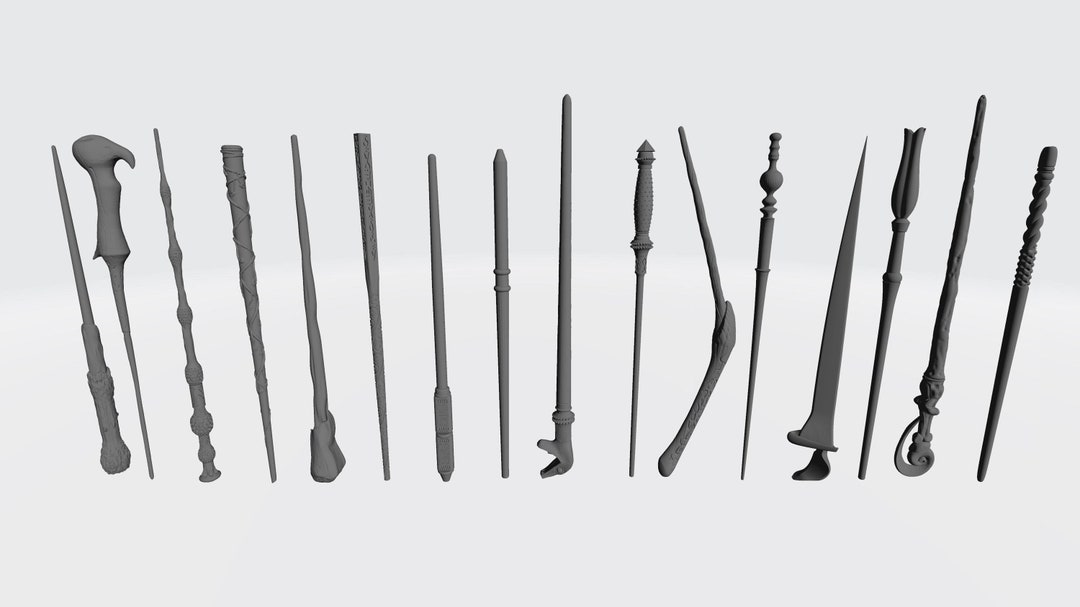 Wizard Character Wands and Stand DIY Kit 3D Print Harry Potter - Etsy