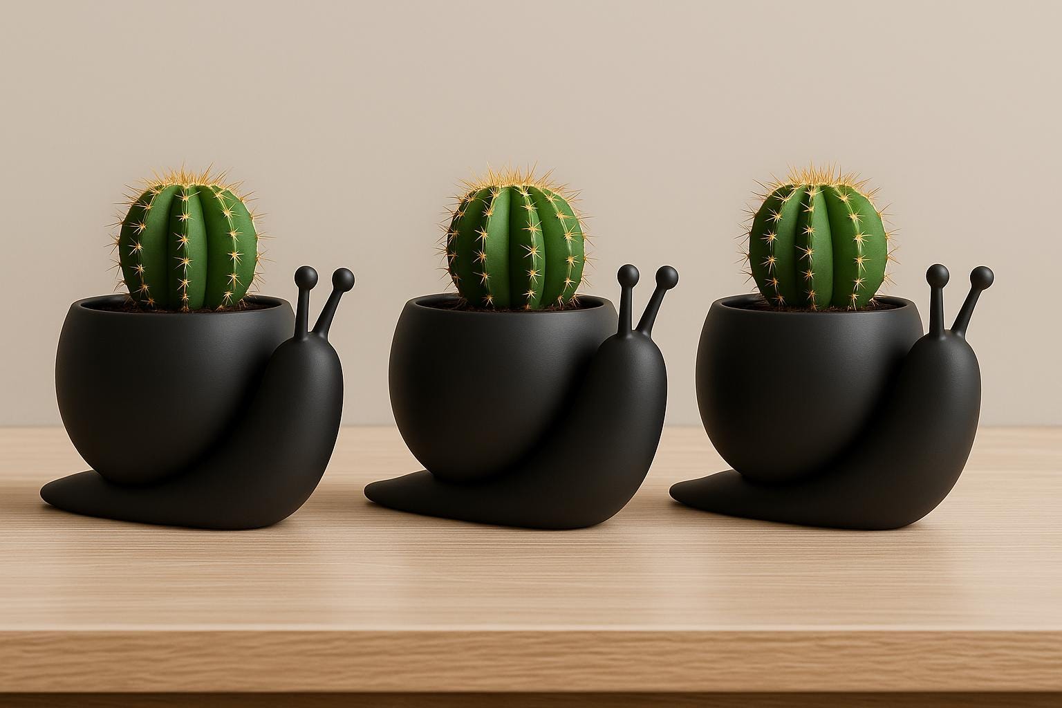 Minimalist Snail Planter – 3D Printed Resin Snail Pot – Cute Succulent ...