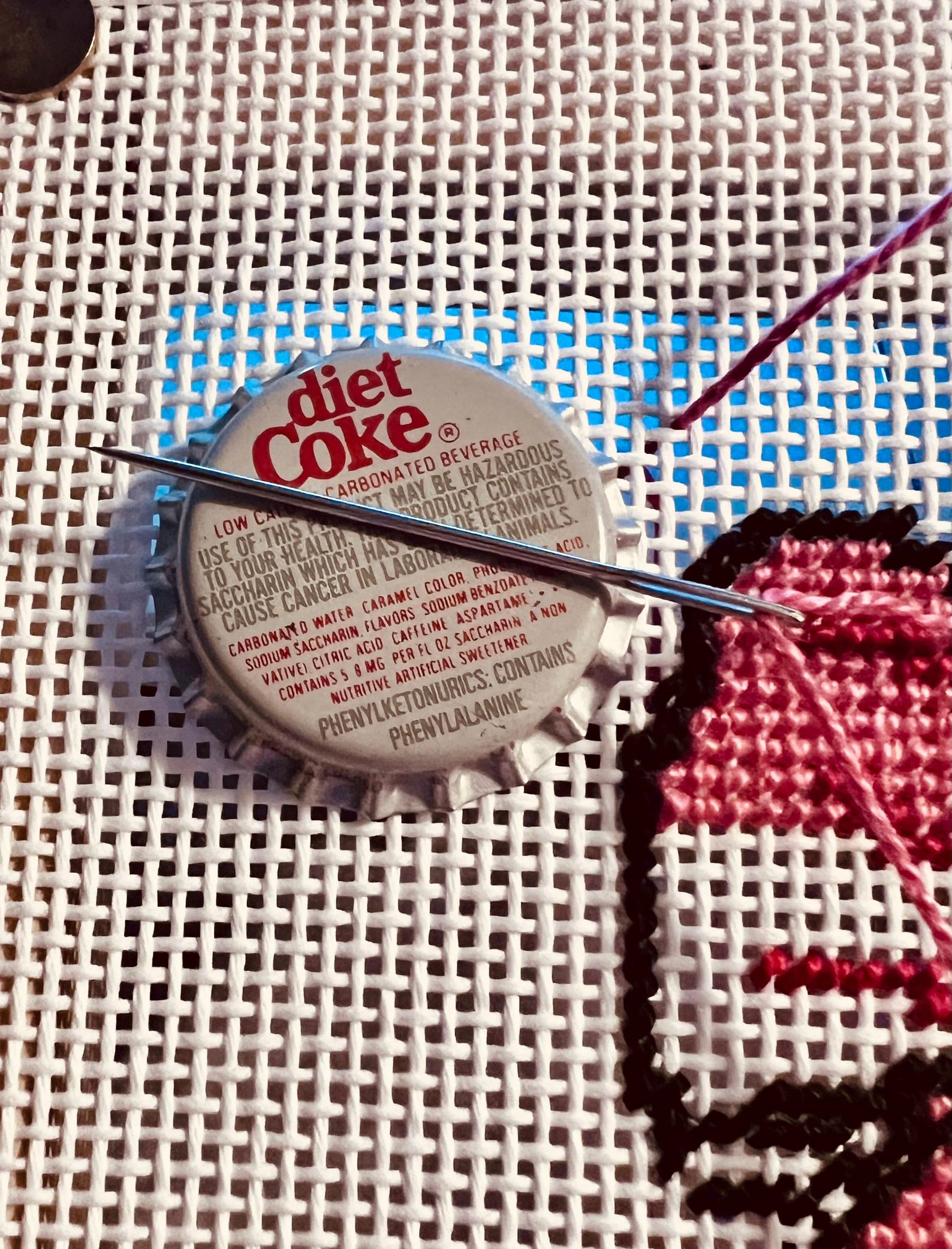 Vintage Diet Coke Bottle Cap Needle Minder: 1980s Coca Cola - Etsy
