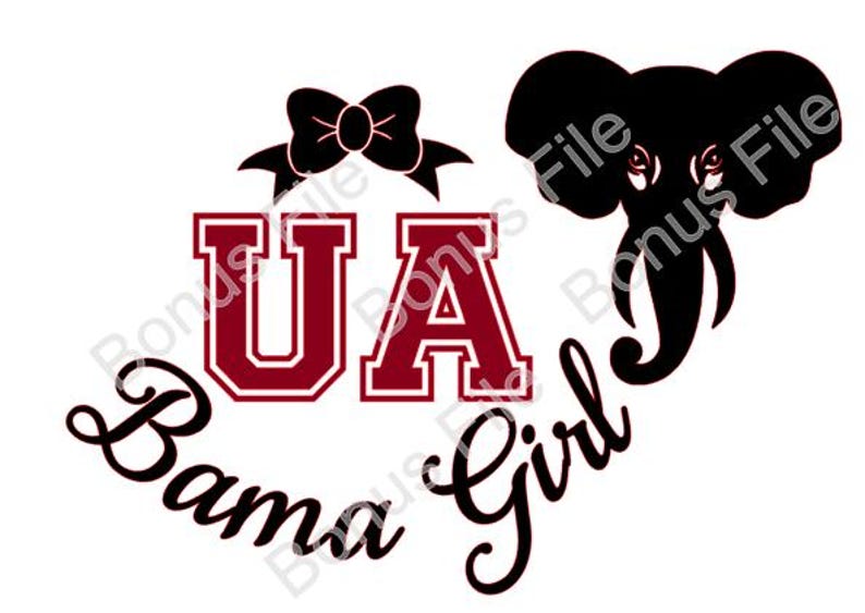 UA BAMA Girl .SVG Digital File -- Instant Download - Bonus File ...